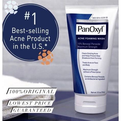 Panoxyl Acne Foaming Wash Benzoyl Peroxide 10 Maximum Strength 5 5 Oz