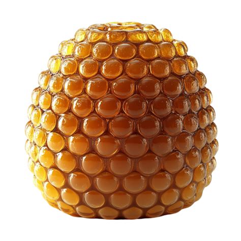 Honeycomb Sphere With Golden Yellow Hexagonal Texture 52980284 Png