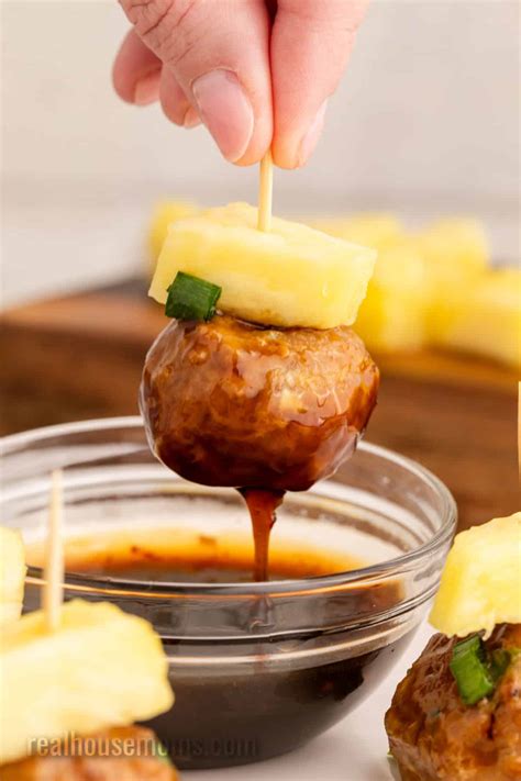 Pineapple Teriyaki Turkey Meatballs ⋆ Real Housemoms