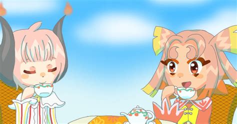 オリキャラ 秋の午後のティータイム 🍯 のイラスト Pixiv