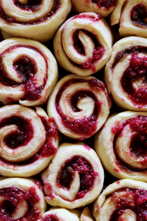 Overnight Raspberry Buns With Crème Fraîche Displacedhousewife
