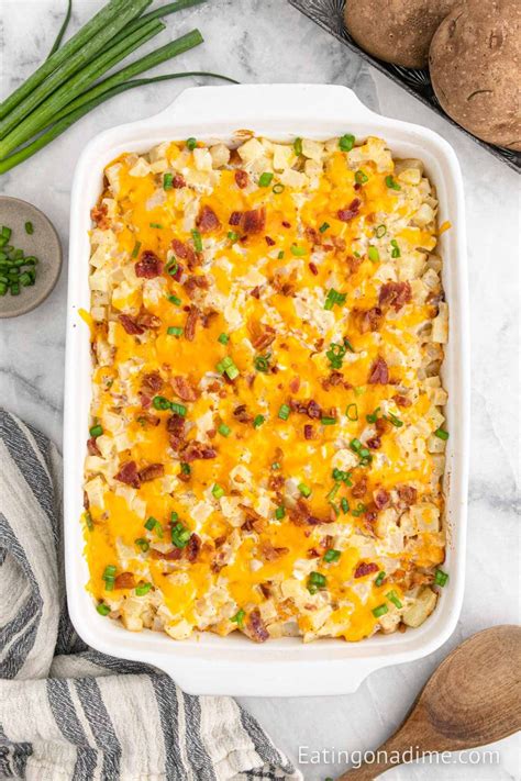 Loaded Roasted Potato Casserole Eating On A Dime