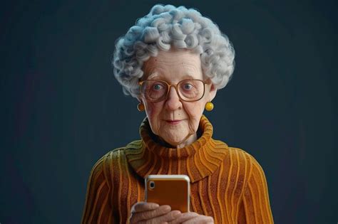 Premium Photo Woman In Glasses Holding Cell Phone