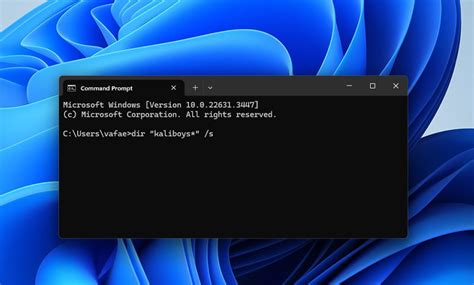 نحوه پیدا کردن و باز کردن فایل ها با Cmd کالی بویز