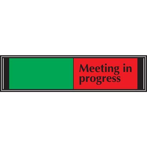 Meeting In Progress Slider Sign Zoro Uk
