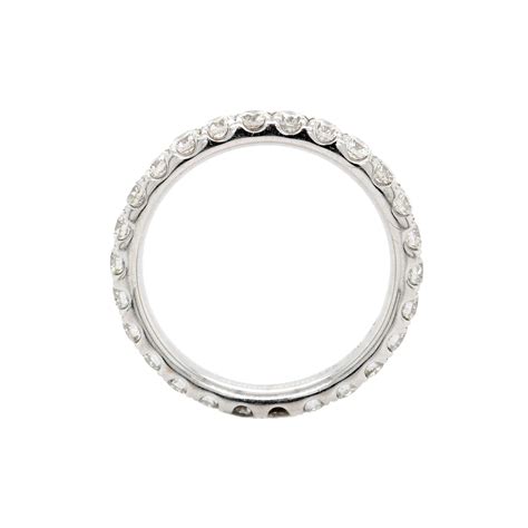 18k White Gold Diamond Shared Prong Eternity Band Longs Jewelers