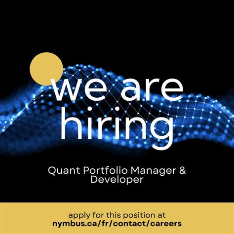 Nymbus Capital On Linkedin Quantitativedeveloper Portfoliomanagement