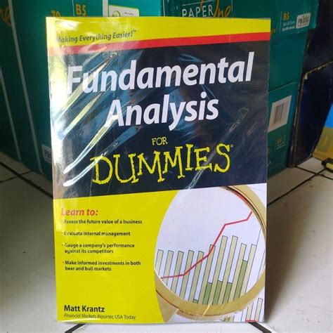 Jual Fundamental Analysis For Dummies Matt Kranz Shopee Indonesia