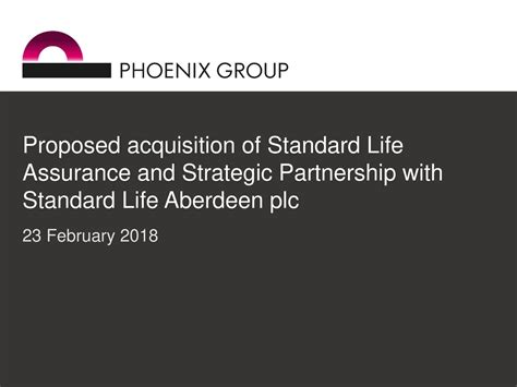 Phoenix Group Phxxy Proposes Acquisition Of Standard Life Assurance