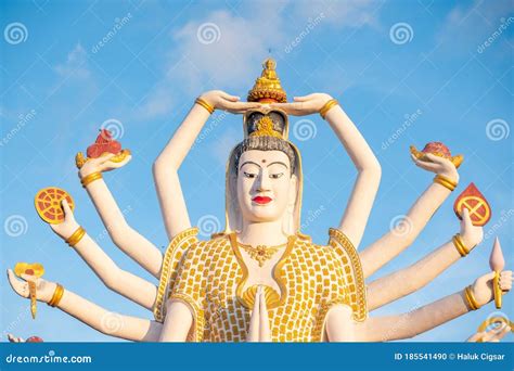Wat Plai Laem Temple With Hands God Statue Guan Yin Stock Photo Image Of Compassion