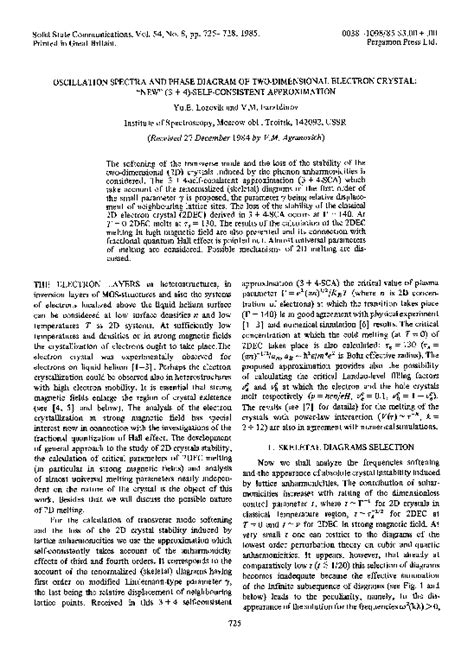 Pdf Oscillation Spectra And Phase Diagram Of Two Dimensional Electron Crystal New” 34