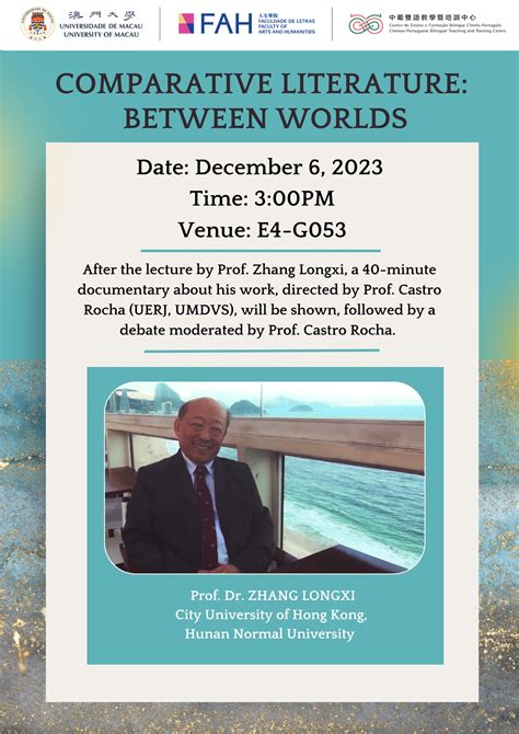 Fah Dport Lecture And Documentary By Professor Zhang Longxi Cuhk Hunan Normal University