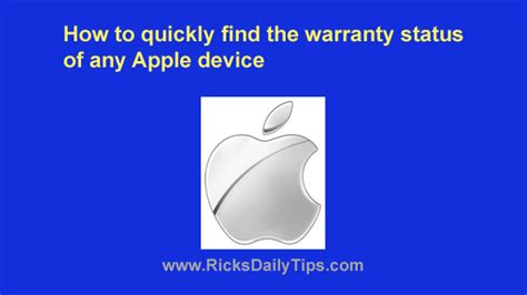 How To Quickly Find The Warranty Status For Any Apple Device