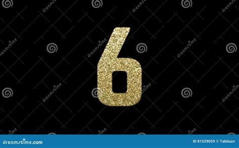 10 Second Countdown Golden Glitter Numbers Passing Time New Years Eve