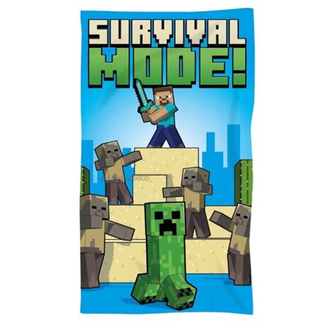Детска хавлия за плаж Minecraft За къпане Габрово Плажна кърпа за