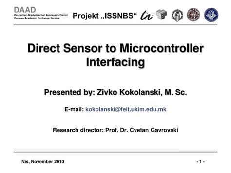 PPT Direct Sensor To Microcontroller Interfacing PowerPoint Presentation ID