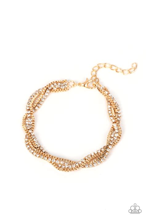 Paparazzi Accessories Box Office Bling Gold Paparazzi Accessories