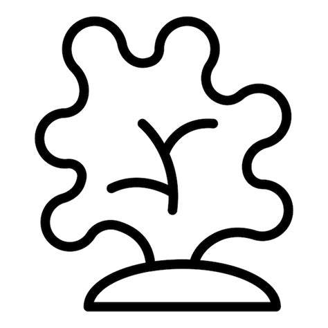 Premium Vector Organic Algae Icon Outline Vector Marine Reef Ink Tropical