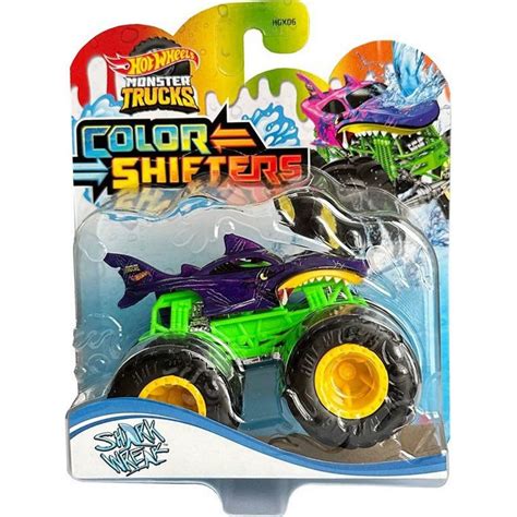 Mattel Hot Wheels Monster Trucks Color Shifters 9 Cm Shark Wreak