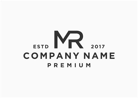 Lettre Initiale Mr Ou Rm Logo Design Modèle Dillustration Vectorielle