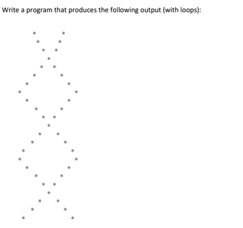 Solved Write A Program That Produces The Following Output Chegg