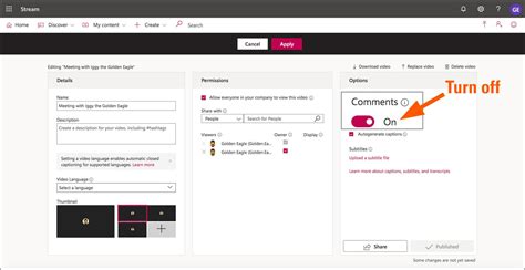 Modify Permissions For Your Microsoft Stream Video Microsoft Teams