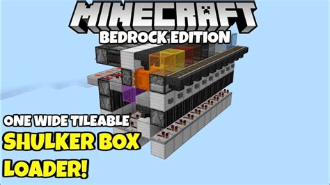 Minecraft Shulker Box Loader Tutorial One Wide Tileable Bedrock Mcpe