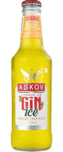 Bebida Askov Ice Gin Frutas Tropicais Long Neck Ml Parcelamento Sem Juros