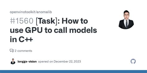 Task How To Use Gpu To Call Models In C · Issue 1560
