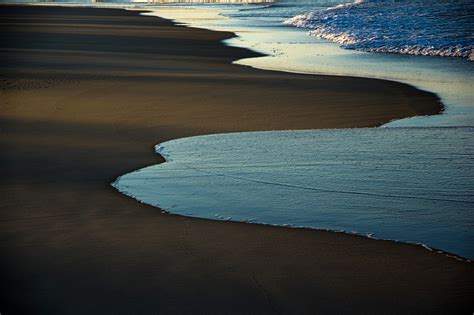 Wallpaper Sunlight Sunset Sea Bay Rock Shore Sand Reflection