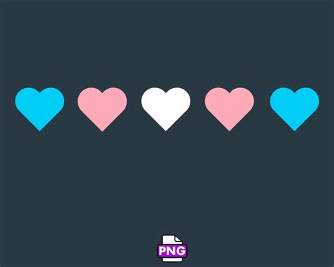 Transgender Heart Png Trans Heart Png Instant Download Png Trans