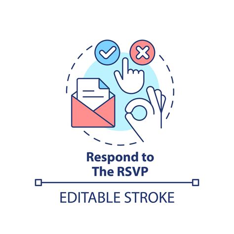 Respond To RSVP Concept Icon Common Business Event Etiquette Rule Abstract Idea Thin Line