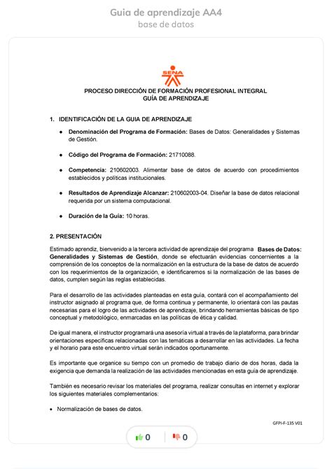 Guia De Aprendizaje Aa4 Compress Guia De Aprendizaje AA Base De Datos
