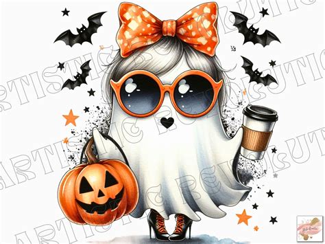 Cute Funny Ghost Png Cute Halloween Png Graphic By Artistic Revolution