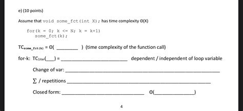 solved e 10 points assume that void some fct int x has