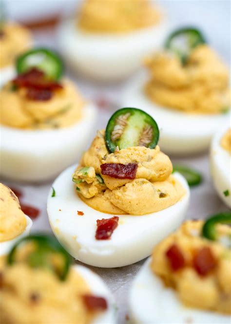 Jalapeno Deviled Eggs The Flavours Of Kitchen