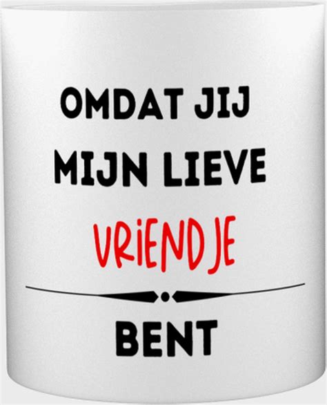 Akyol Omdat Jij Mijn Lieve Vriendje Bent Mok Met Opdruk Vriend