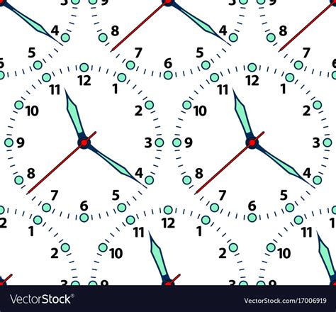 Clock Dial Pattern Royalty Free Vector Image Vectorstock
