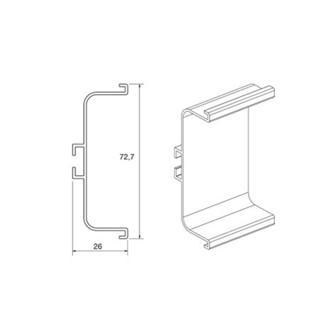 Perfil De Aluminio GOLA C Horizontal Carmeluandgio