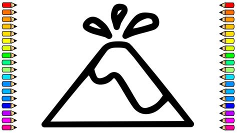 Cómo dibujar un VOLCÁN Dibujamos VOLCÁN paso a paso Dibujos para