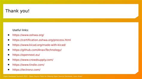 open source tools for making open source hardware ppt