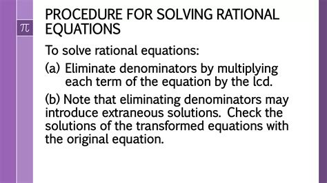Solving Rational Equation Pptx