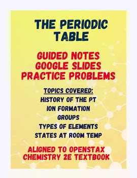 The Periodic Table Guided Notes Google Slides Practice Problems