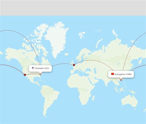 All Flight Routes From Guangzhou To Charlotte Can To Clt Flight Routes