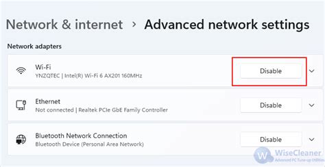 How To Enable Or Disable Wi Fi And Ethernet Network Adapters On Windows 11