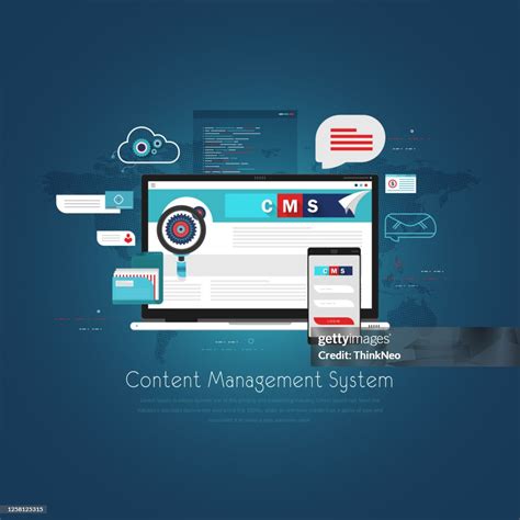 Cms Content Management System Concept Stock Illustration High Res
