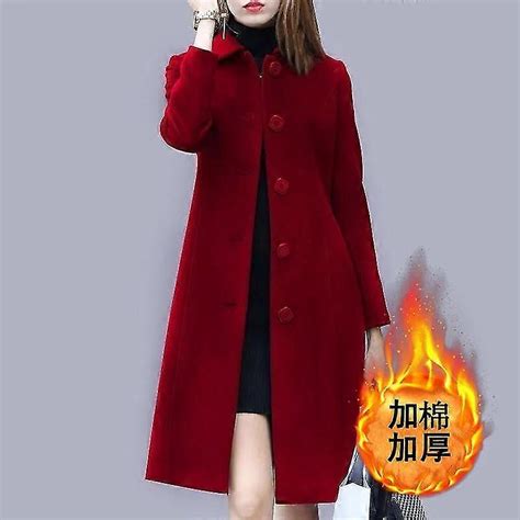 Woolen Coat Womens Long British Style Autumn Woolen Jacket Female