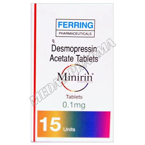 Minirin Desmopressin Acetate 0 1 MG Tablets Packaging Size 15 At Rs