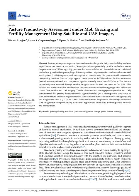 Pdf Pasture Productivity Assessment Under Mob Grazing And Fertility