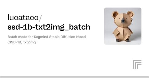 Lucataco Ssd 1b Txt2img Batch Run With An API On Replicate